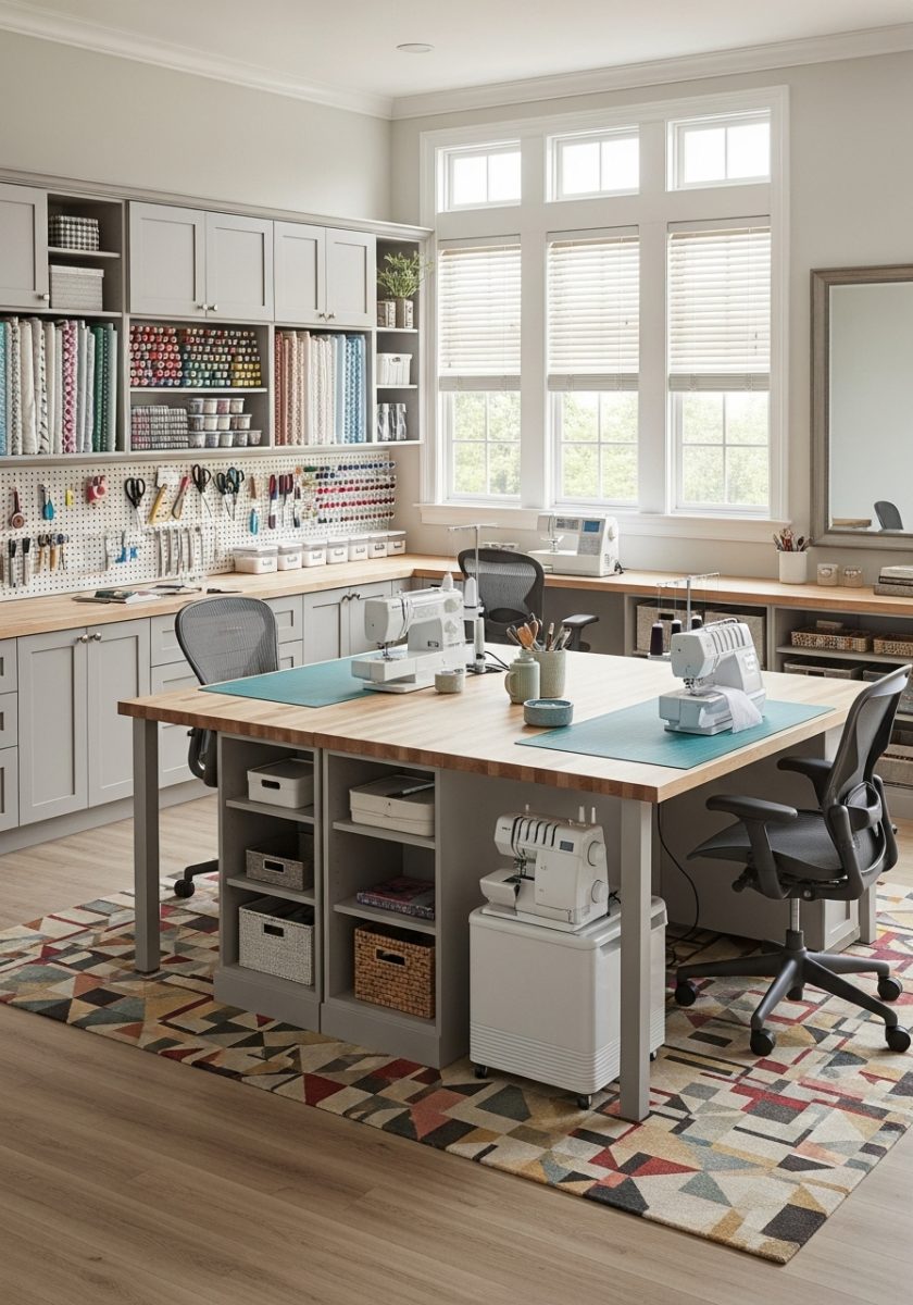 40 Sewing Room Layout Ideas That Improve How You Sew
