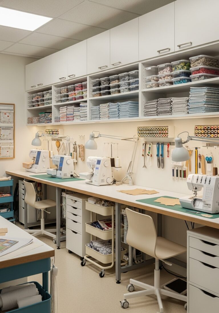 40 Sewing Room Layout Ideas That Improve How You Sew