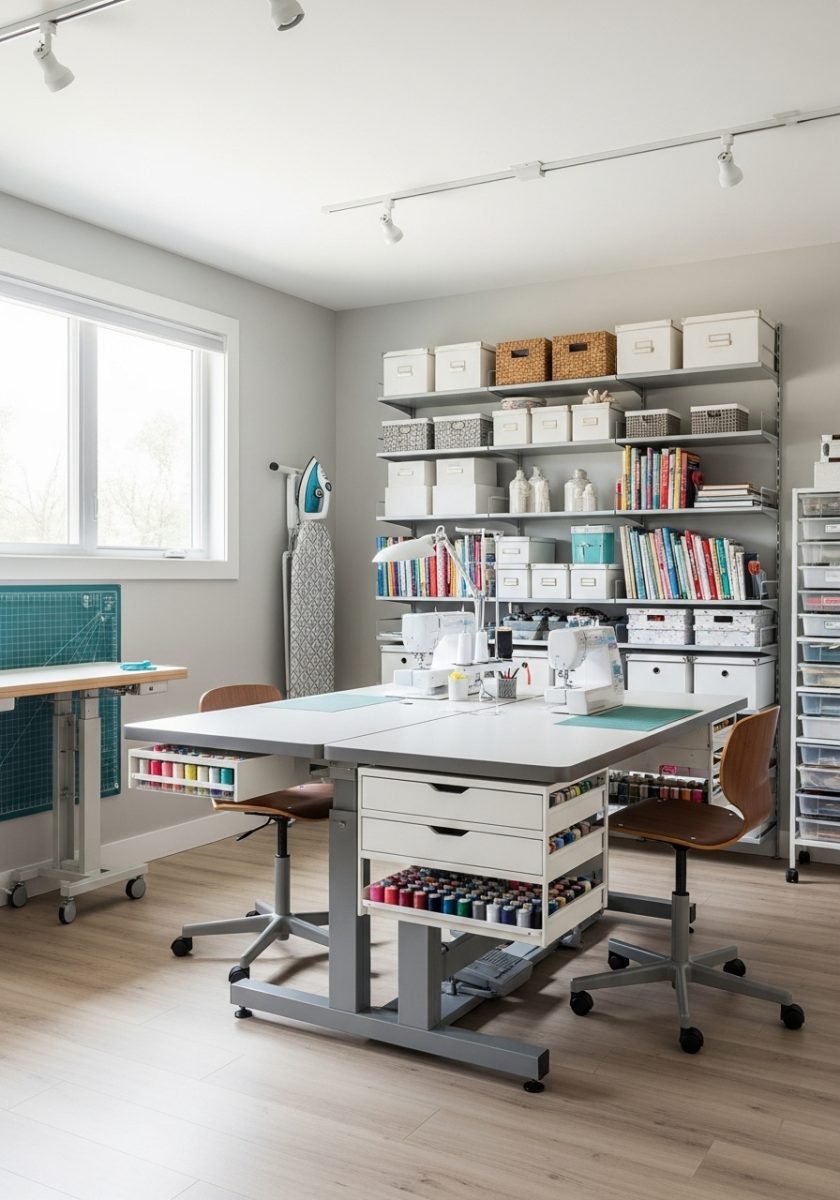 40 Sewing Room Layout Ideas That Improve How You Sew