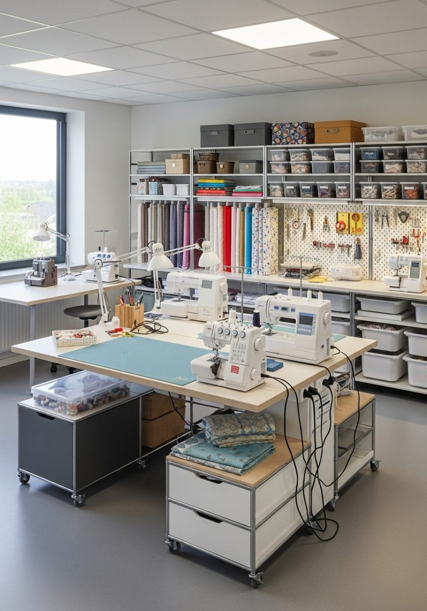 40 Sewing Room Layout Ideas That Improve How You Sew