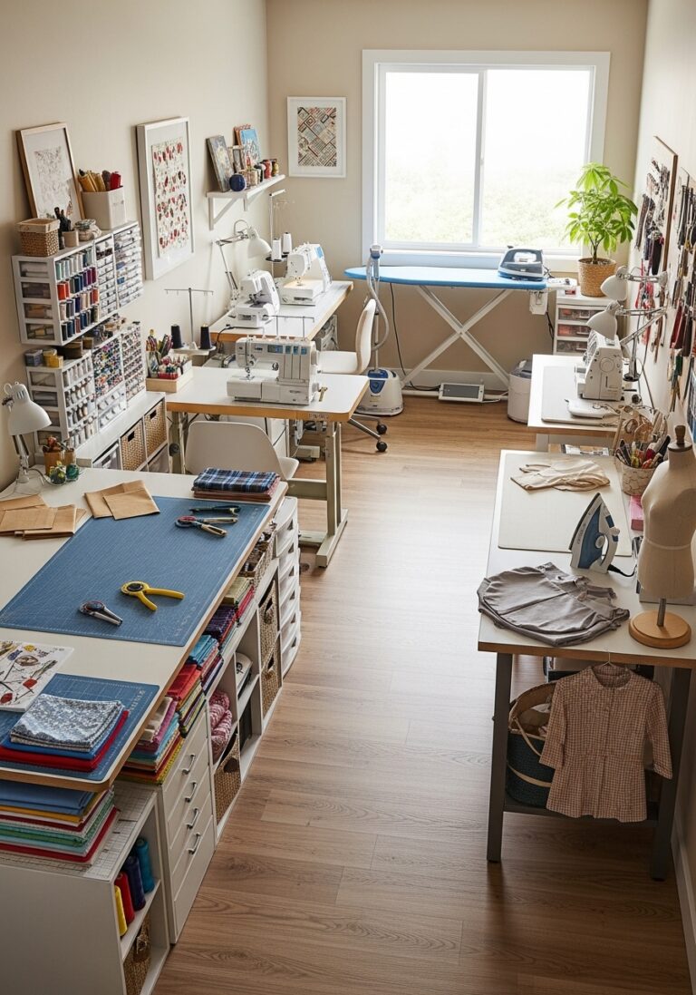 40 Sewing Room Layout Ideas That Improve How You Sew